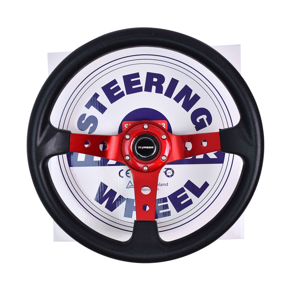 Leaders New Universal High Quality Design Sense 350mm PU Red Auto Parts ...