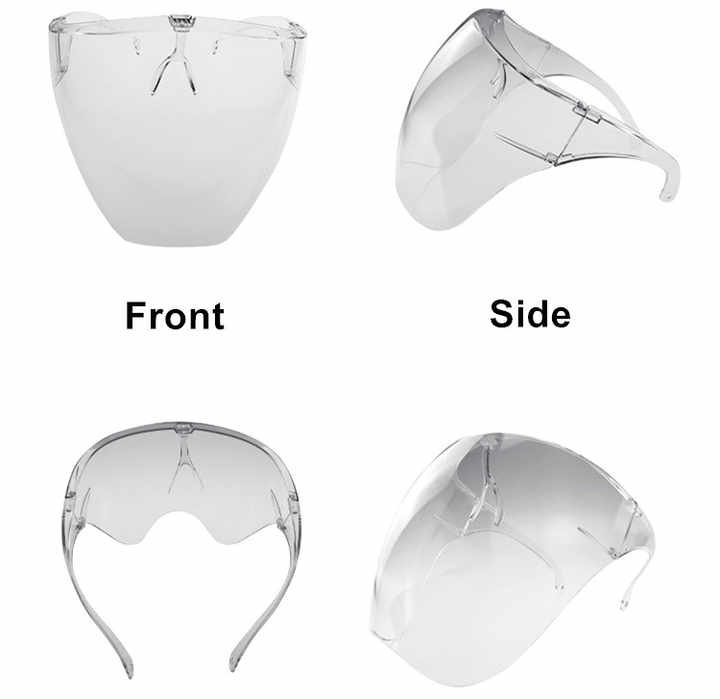Wejump Eye Protection safety clear face shield plastic with Glasses ...