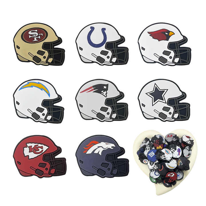 Custom 3d Sport Team Silicone Focal Beads American Football League ...