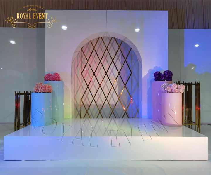 Party Events PVC Open Arch Backdrop - Elegant Wedding Stage
