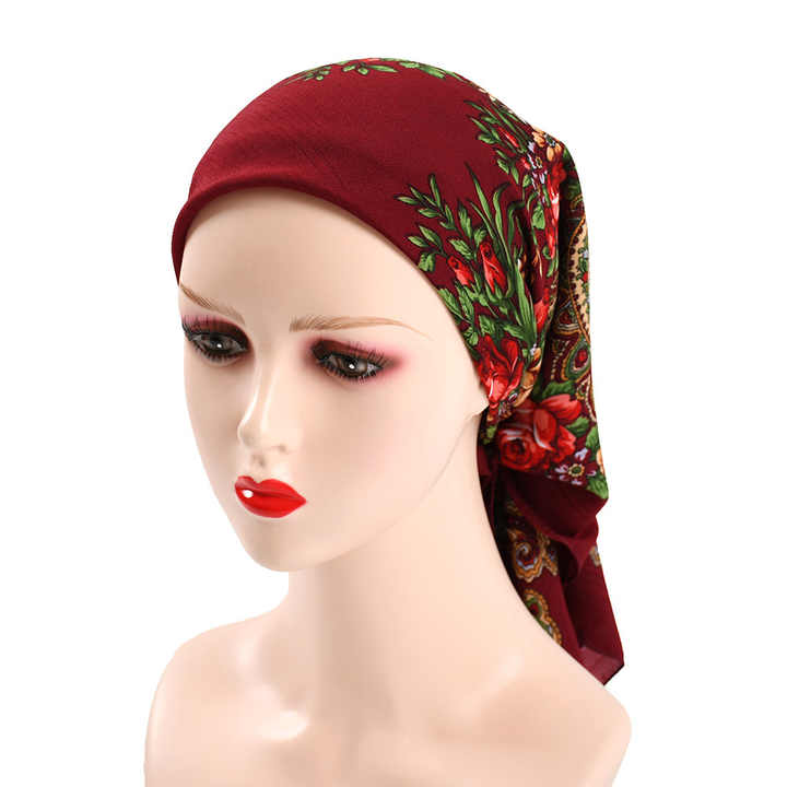 80cm Cashew Retro Muslim Bandana Kerchief Russian Scarf