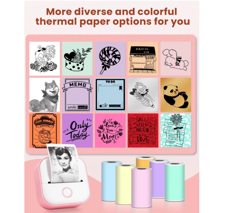 Phomemo T02 Inkless Mini Pocket Printer - Portable & Fun