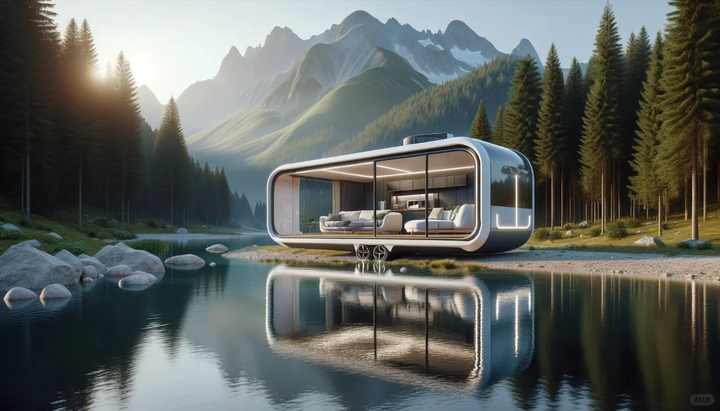 Flat Capsule Container - Foldable Homes for Mobile Living