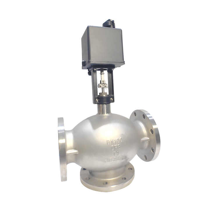 DN50 Stainless Steel Motorized Regulator Valve Flange Flow Proportional ...