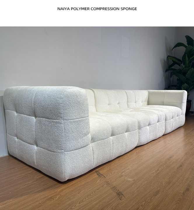 High Quality Compressed Sofa Vacuum Pack Cream Fabric Modular Sofa Set ...
