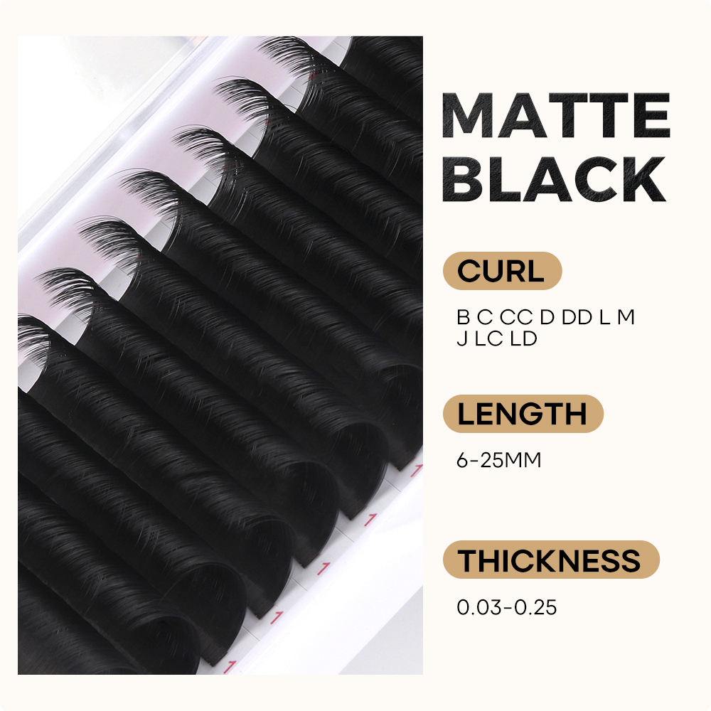 How to Choose the Best Cashmere Matte Black Lash Trays Fluffy for Your ...