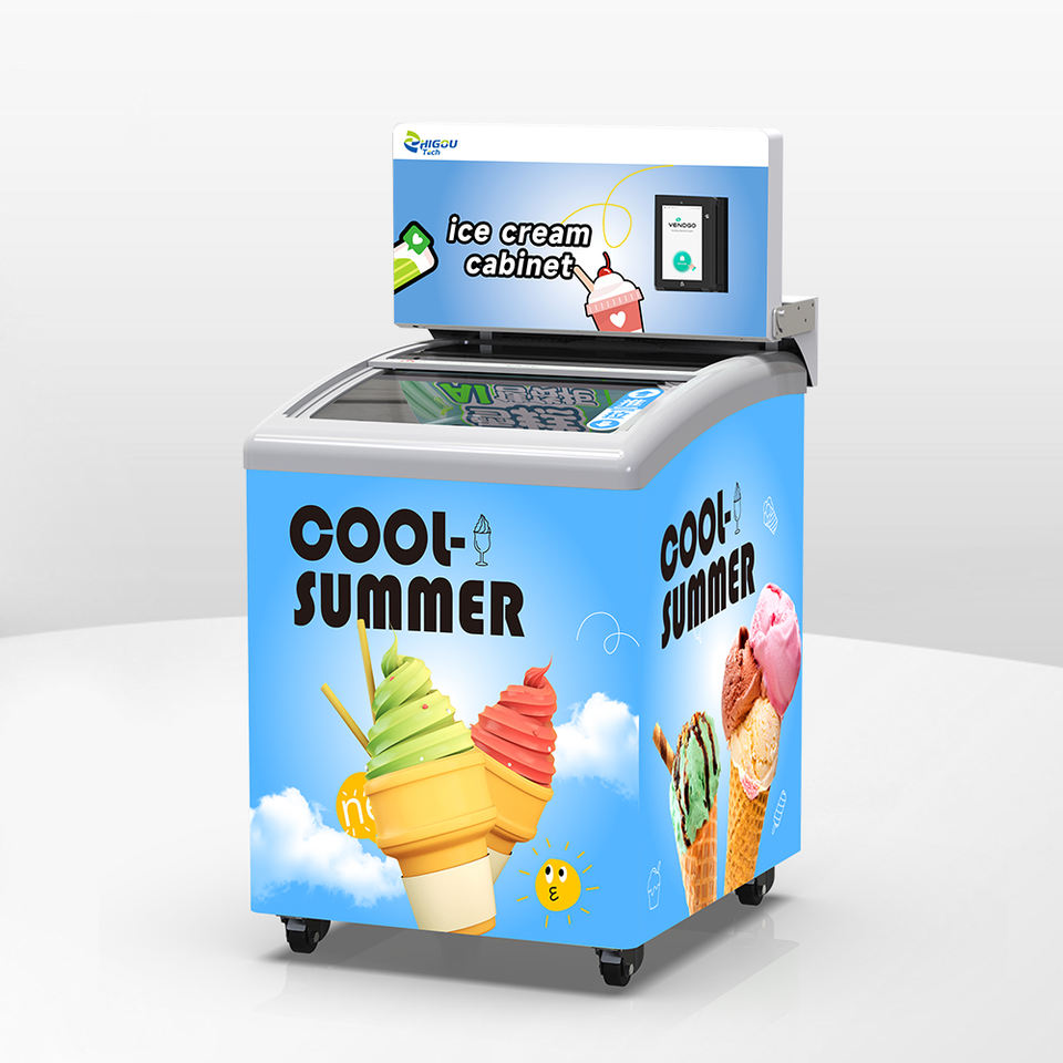 Vertical Ice Cream & Frozen Food Vending Machine with SDK Touchscreen ...