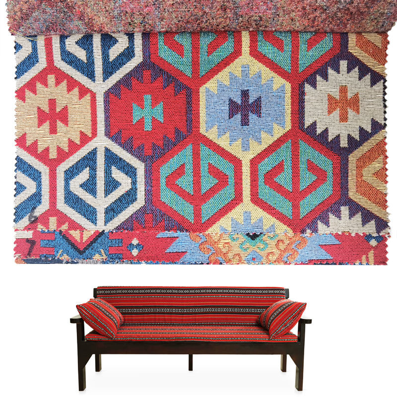 Recycled Arabic Floor Seating Furniture - Sadu Fabric