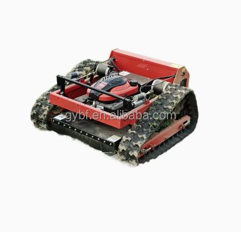 Crawler Remote Control Lawn Mower Rubber Track Electric Grass Cutter ...