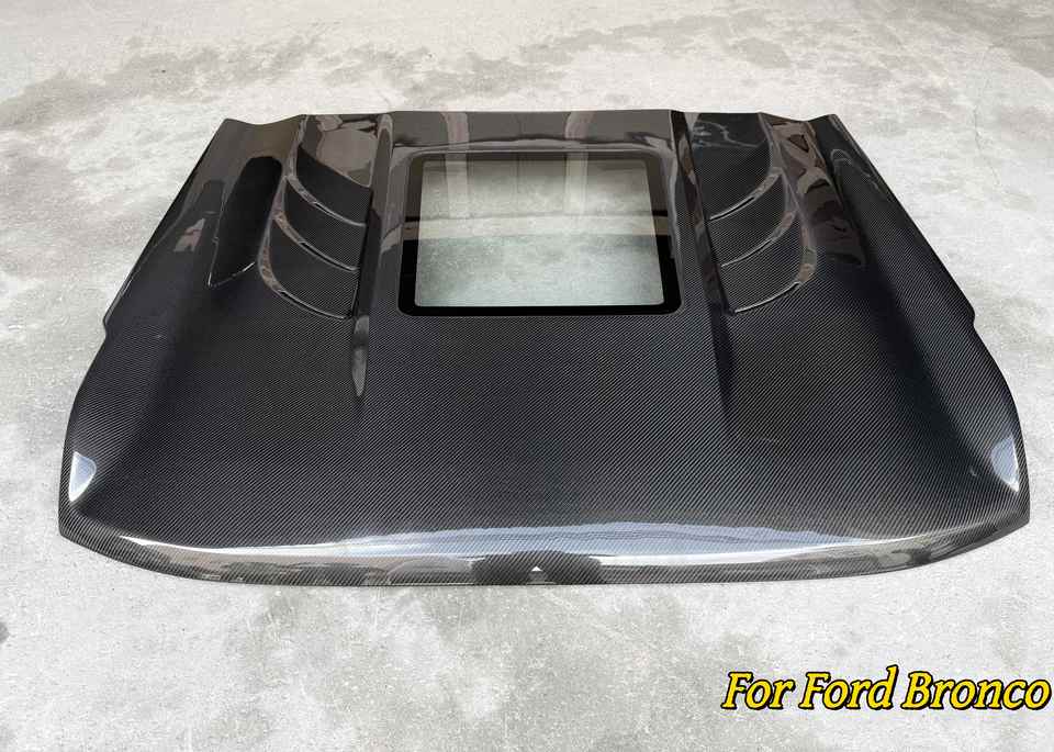 MRD Carbon Fiber Hood for Ford Bronco 2022+ With Glass Carbon Fiber ...