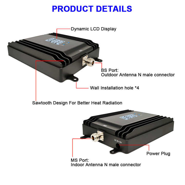 Mobile Signal Booster - Tri Band 700/800/900/1800/2100mhz