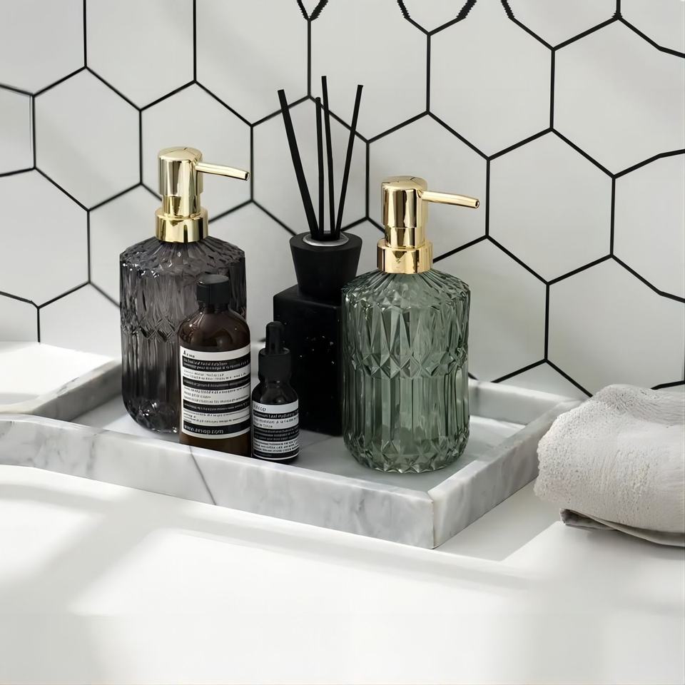 Simple 2026 Wholesale Deluxe Soap Dispenser 400 ml Polychromatic Glass ...