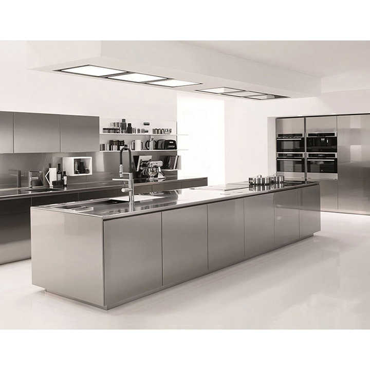 Modern Metal SS Kitchen Cabinets - Durable & Stylish