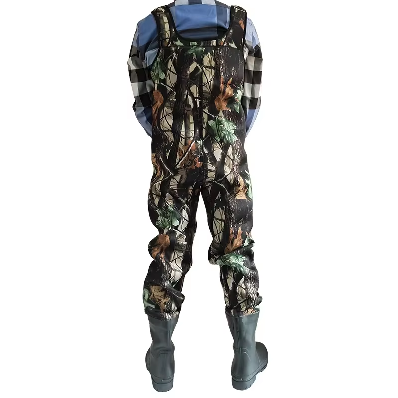 Camo Neoprene Chest Waders with Rubber Boots 5mm Insulated Design for ...