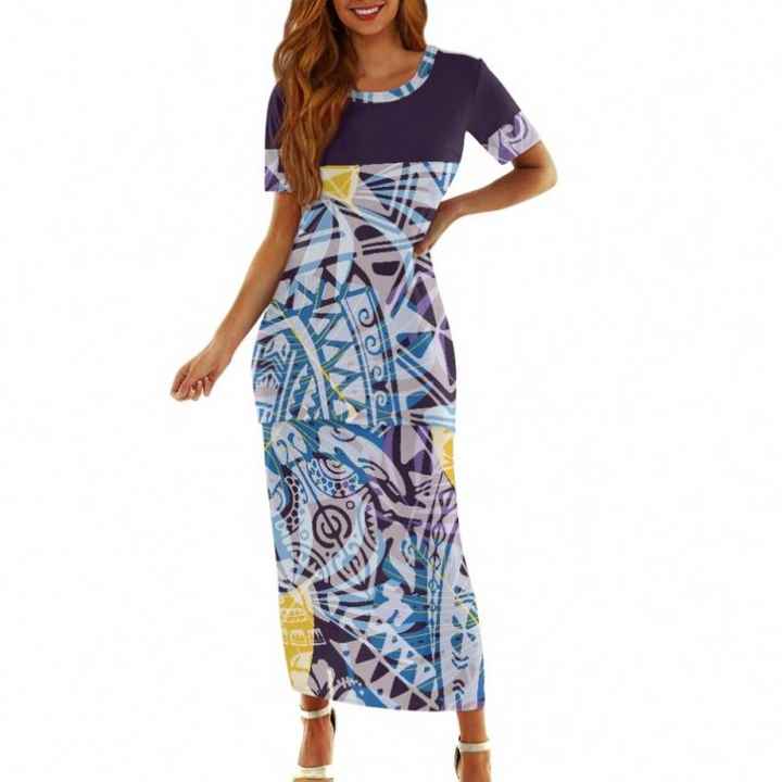 Samoa Puletasi Polynesian Tribal Fiji Print Custom Sets