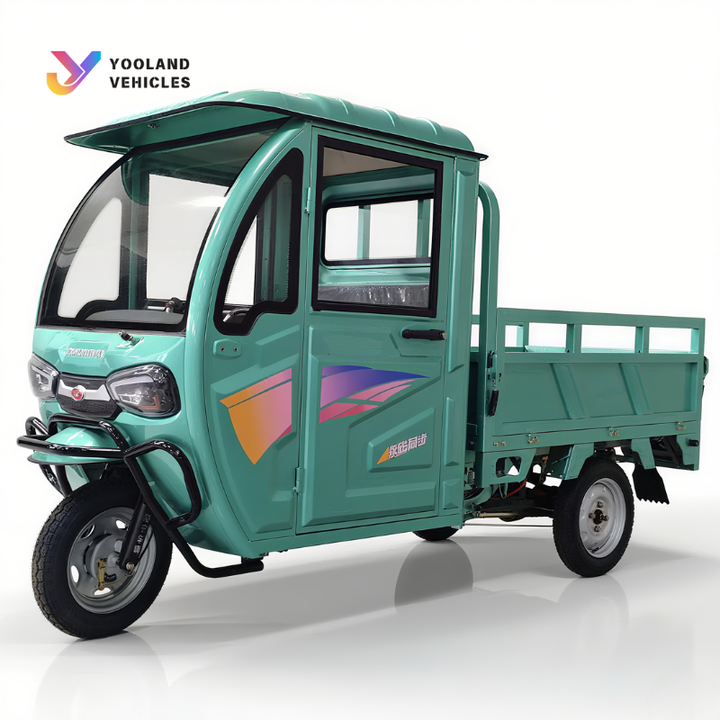 YOOLAND 4-Door Closed 4-Seat Electric Cargo Trike YOCT-06-Fresh ...