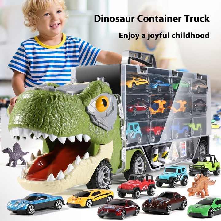 13 in 1 Portable Storage Container Dinosaur Toy Cars for Kids| Alibaba.com