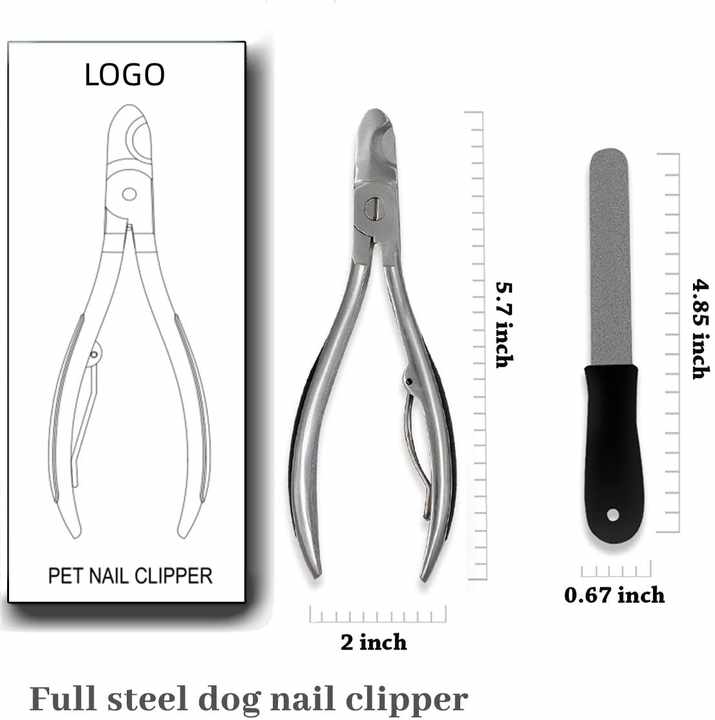Heavy Duty Metal Professional Dog Nail Trimmers Sharp Blade with ...