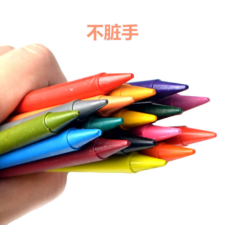 Hot Plastic Crayons Set 12 Colors Colorful Sticks 12 Colors Brushes 12 ...