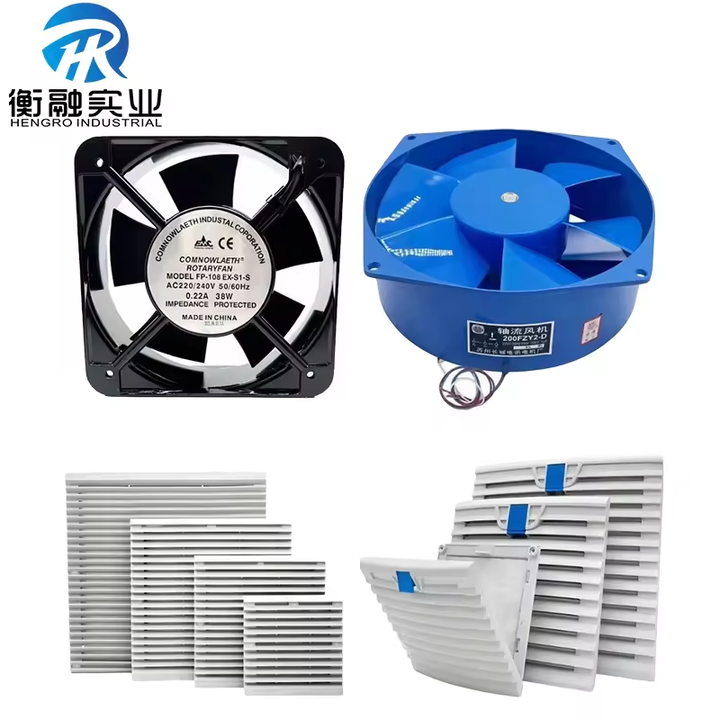 Cabinet Control Cabinet Cooling Fan Louver with Filter Dust Screen Fan ...