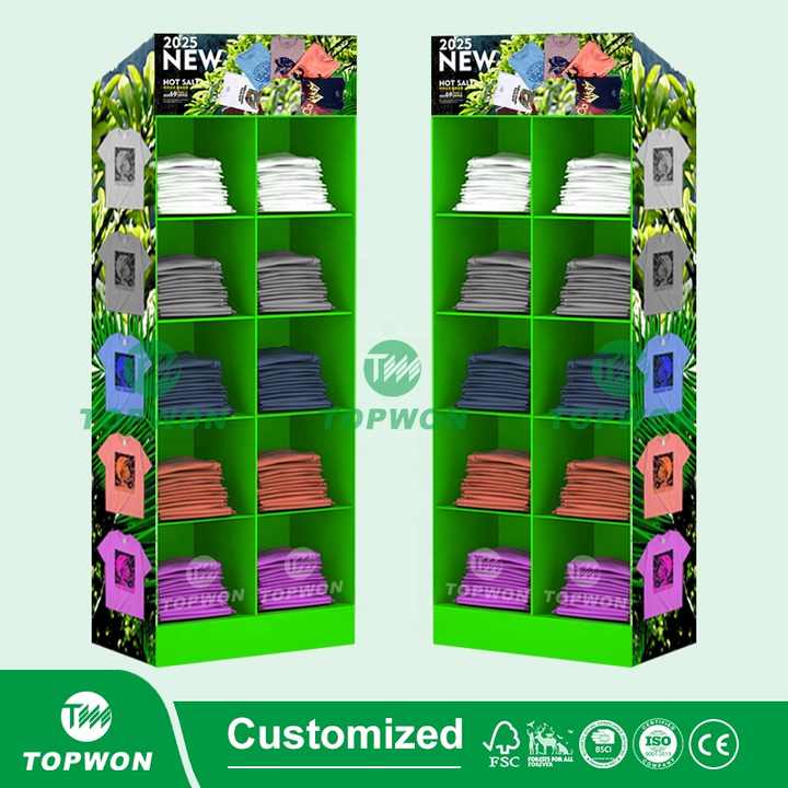 Custom Cardboard Cap Baseball Floor Pop Display Stand