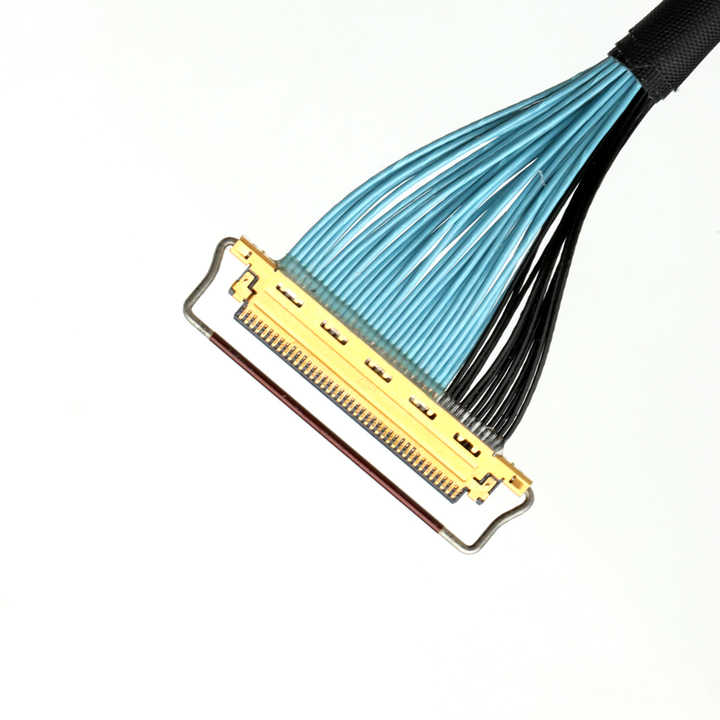 RoHS Compliant Dual-Ended 40-Pin LVDS Cable Assembly Blue/Black ...