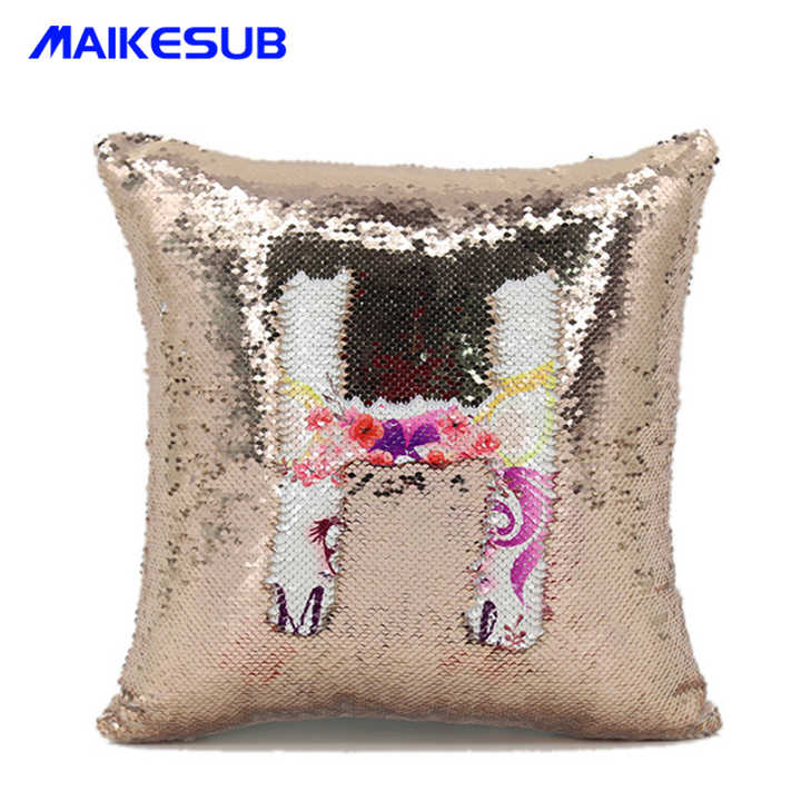 Custom Sequin Sublimation Pillow Case - Oreiller Magique