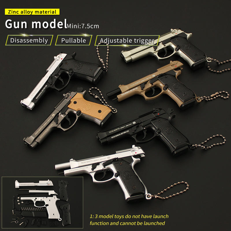 Pistolas de juguete Beretta M92 - Modelos de llaveros realistas para niños