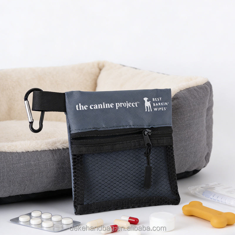 Custom Black Polyester Portable Tool Mesh Bag - Versatile Storage