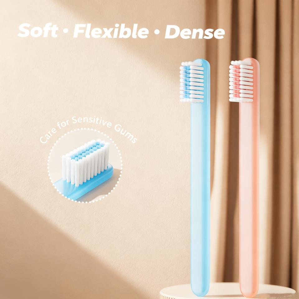 Manual Adult Soft Nylon Toothbrush with Plastic Handle for Ladies ...