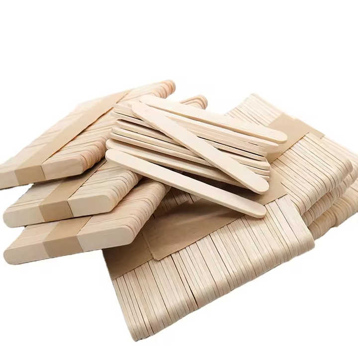 Food-Grade Disposable Ice Cream Sticks Natural Color Wooden Popsicle ...