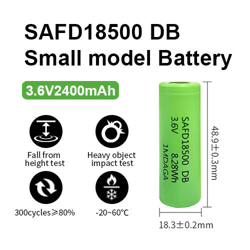 3.6V 2400mah SAFD 18500 DB Battery - High Efficiency Power