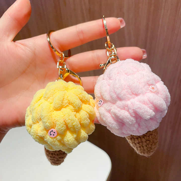 Colorful Plush Ice Cream Keychains Bag Pendant Gift for Friend| Alibaba.com