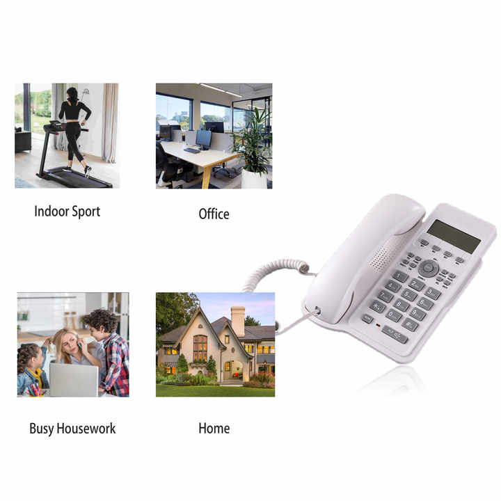 Corded Telephone with LCD Screen Caller ID for Hotels and Office for Room and Call Use| Alibaba.com