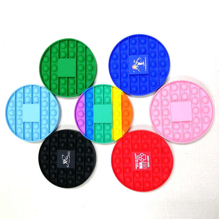 Custom Logo Printed Silicone Pop Toy - Fidget Sensory