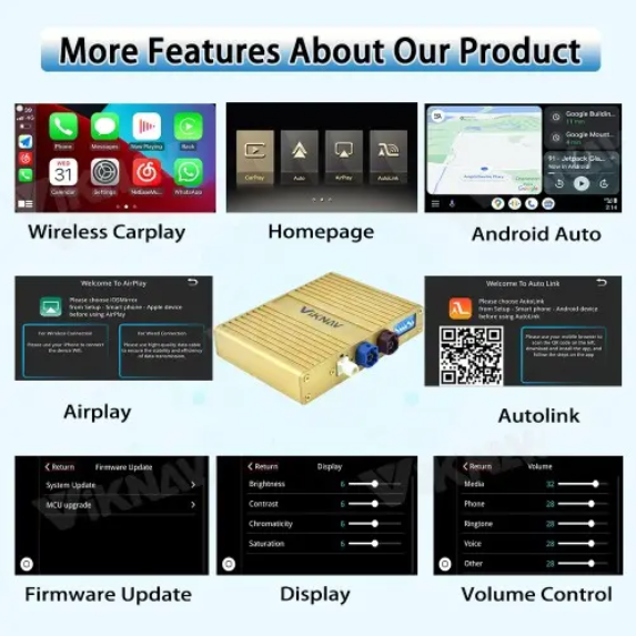 Viknav Wireless Apple Carplay & Android Auto Adapter For Lexus Is 2005 ...