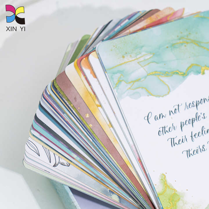 Custom Printed Mental Health Mindfulness Affirmation Cards