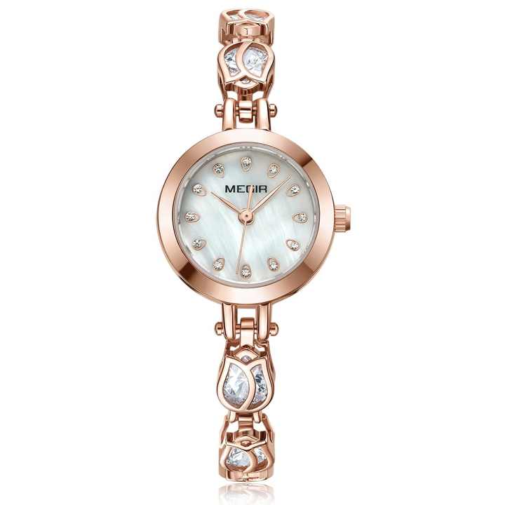 Elegant Rhinestone Scale Copper Women Watches Ladies Montre Femme