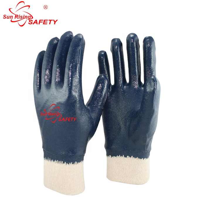 SRsafety Full Coated Heavy Duty Nitrile Gloves Warm Water Resistant Gloves Workers Thermal Work ...