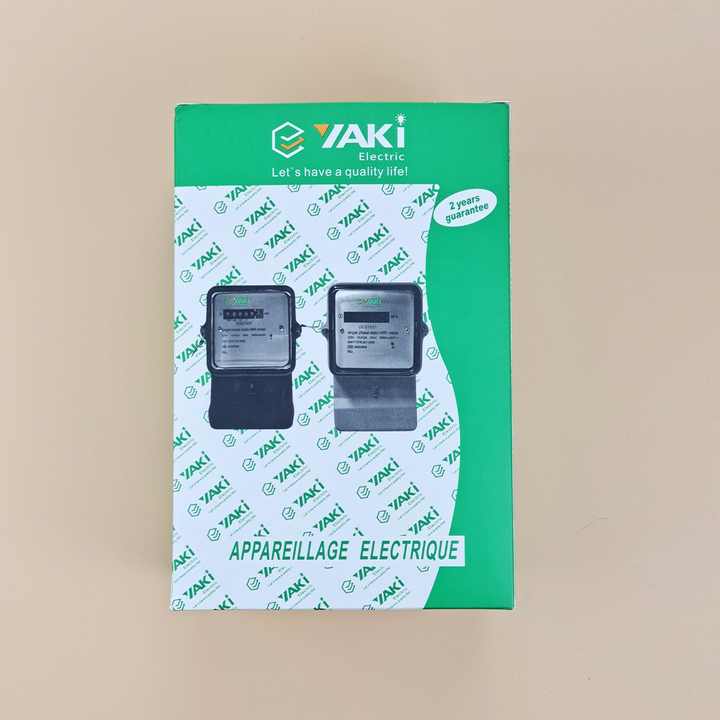 Yaki Brand Single Phase Electrical Energy Meter - LCD Display