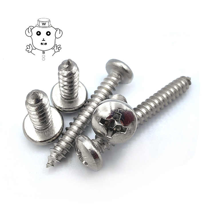 Stainless Steel 304 & 316 Pan Head Self-Tapping Screws DIN7981 PZ Pozi Drive Plain Black Oxide ...