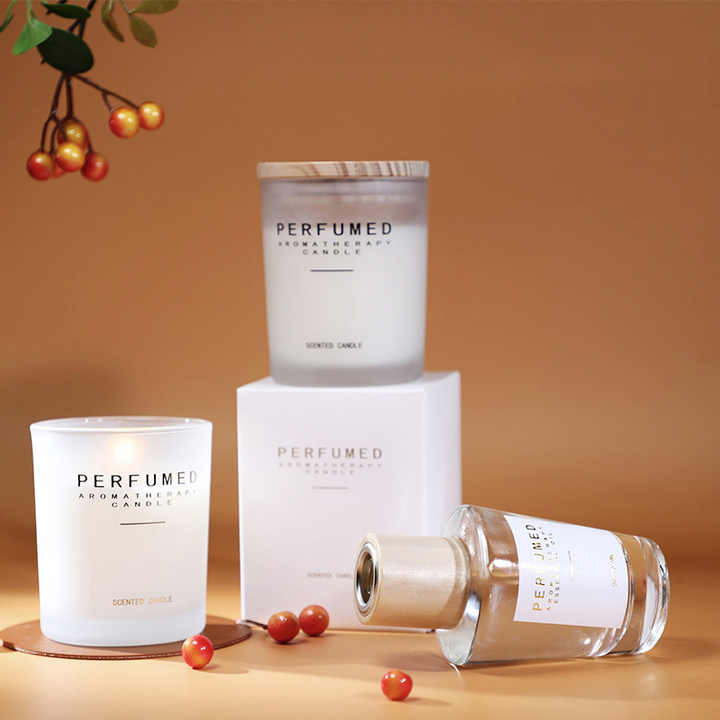 Luxury Scented Candle and Diffuser Gift Set - Minimalist Room Fragrance