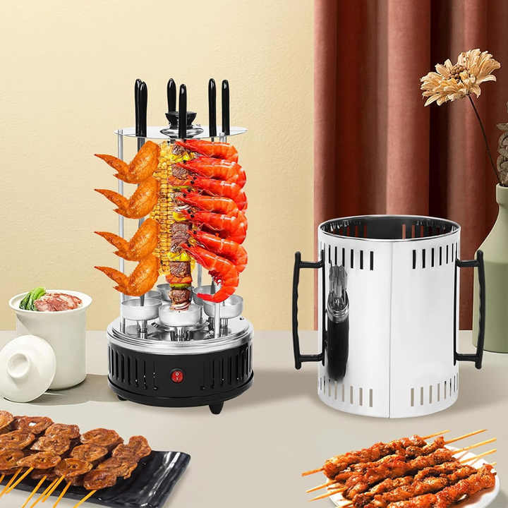 Electric Barbecue Kebab Grill Machine Automatic Rotating Barbecue ...