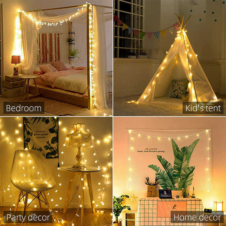 Star Curtain Fairy String Lights - Perfect for Ramadan & Diwali