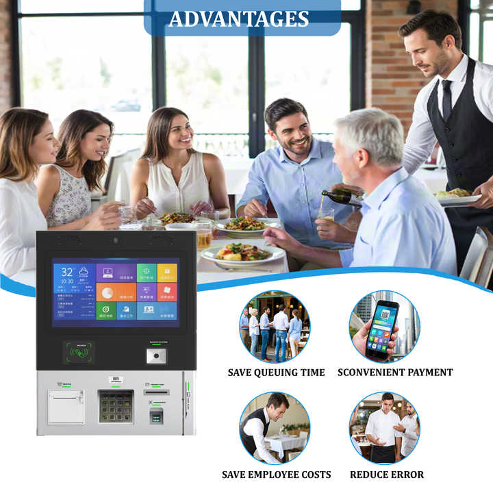 Wall-Mounted Hotel Kiosk Touch Screen Self Check-in Key Dispenser and ...