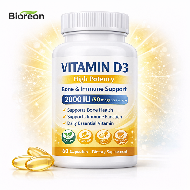 OEM Vitamin D3 Soft Gel Capsules 5000 Immune Health Support Calcium ...