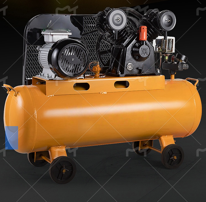 Belt-Driven Piston Air Compressor with Oil Lubrication 220V/380V Pump Engine Core for Spray ...