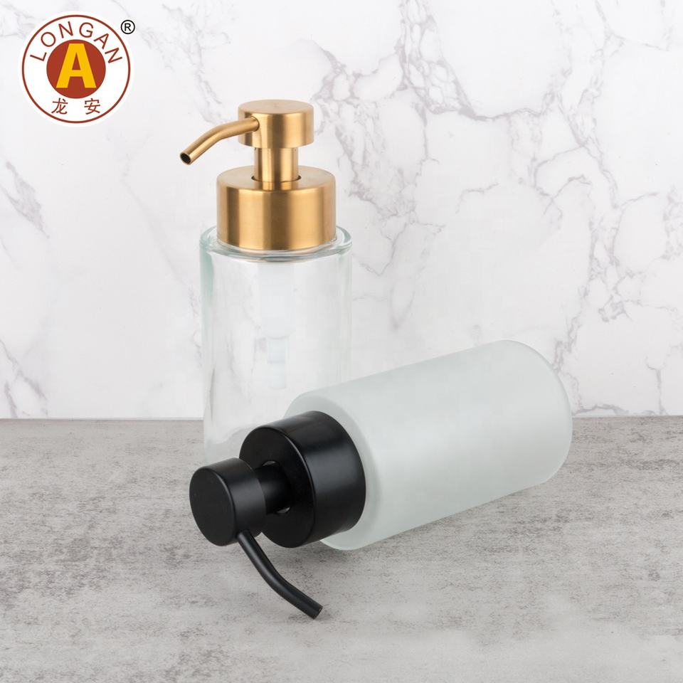 LongAn Factory Cosmetic Bottle Short Nozzle 300ml Glass Foam Pump ...