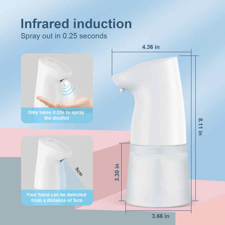 Automatic Alcohol Spray Soap Dispenser USB Chargeable Sensor Soap ...
