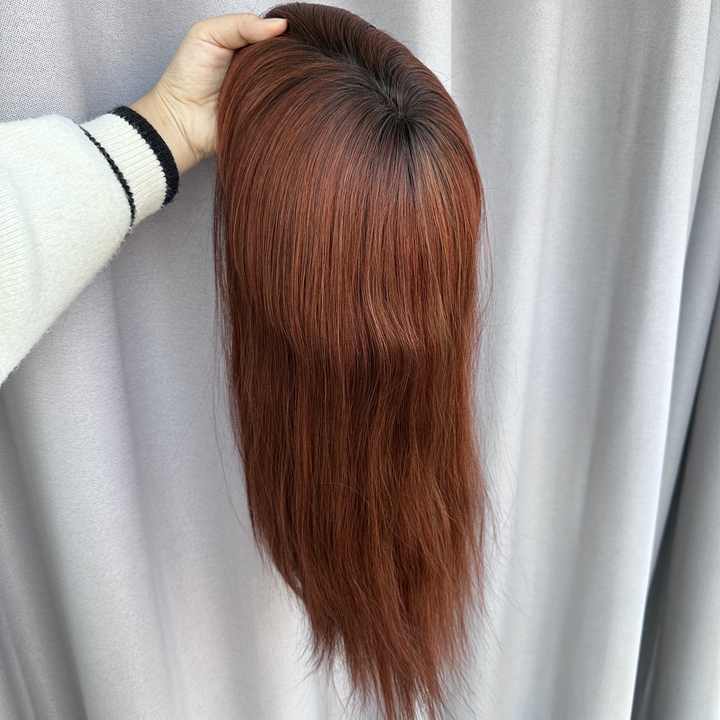 Soft Silicone Base Cap Medical Wig 18 Inches Long Blonde 100 Chinese ...